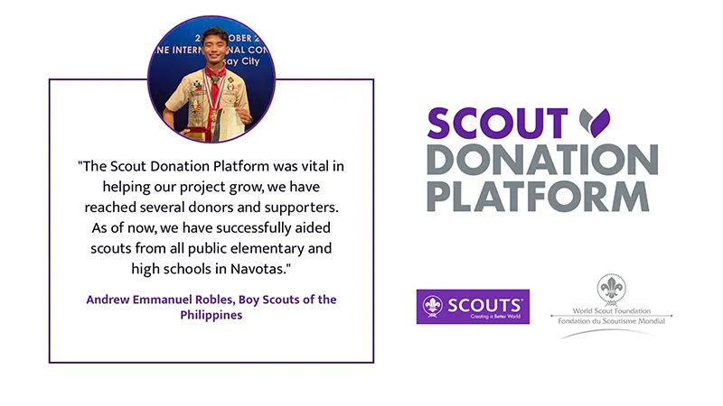 Explore the new Scout Donation Platform! | World Scout Foundation